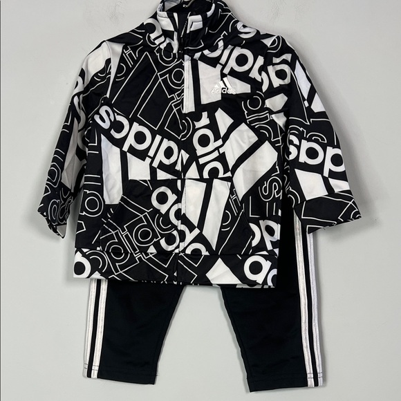 adidas | Matching Sets | Adidas Kids Monochrome Graphic Black White ...